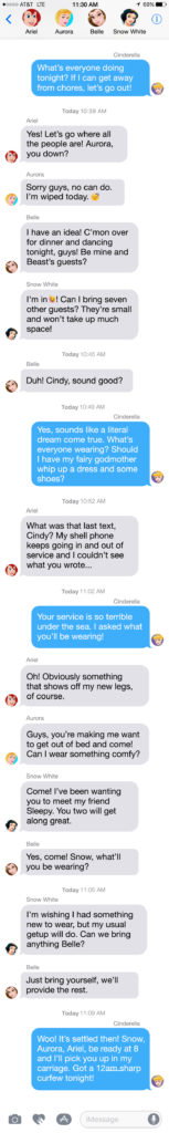 If Disney Princesses Had Group Chat