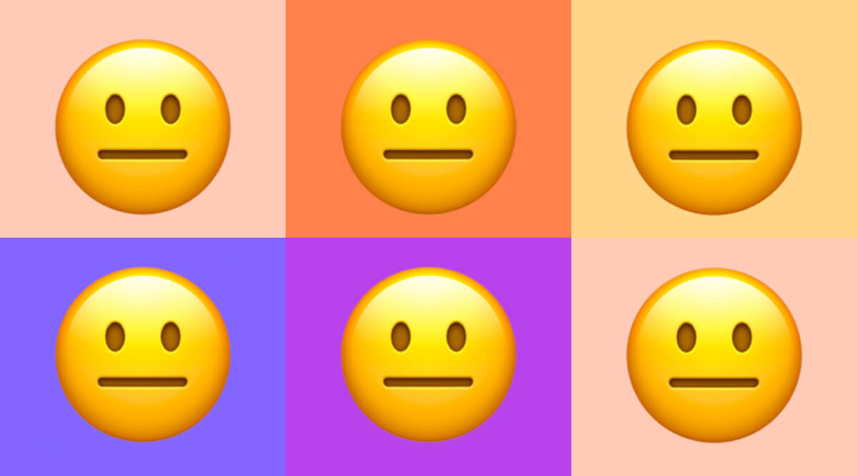 Neutral Face Emoji From A Guy